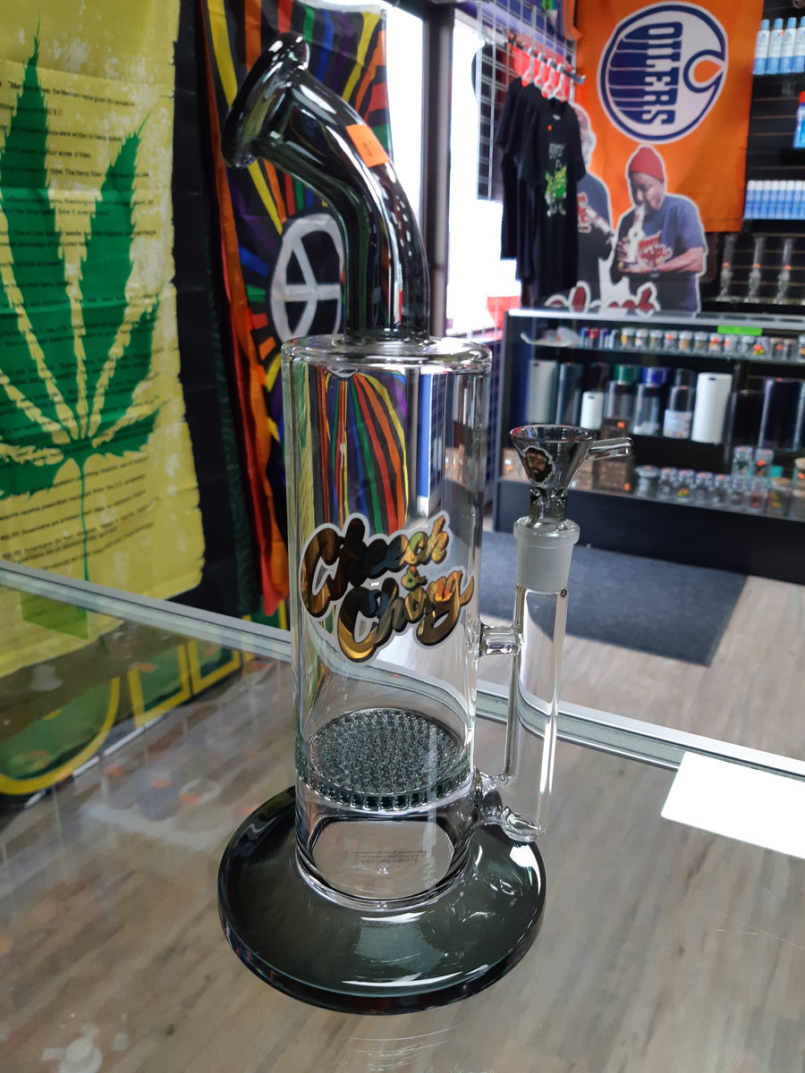 Bong Cheech And Chong Bent Neck Single Honey Comb Perc Bubonic Kronik